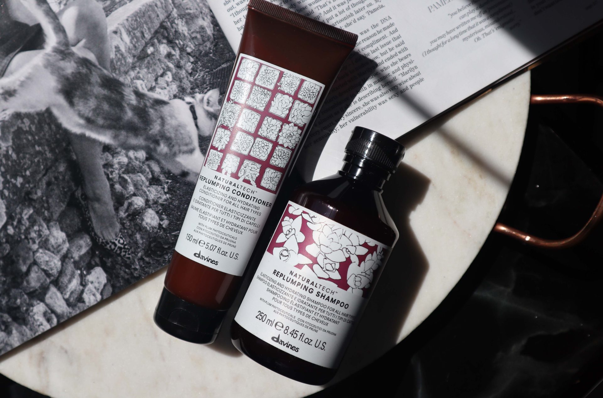 Davines Haircare NaturalTech Replumping Shampoo & Conditioner Review - The Velvet Life